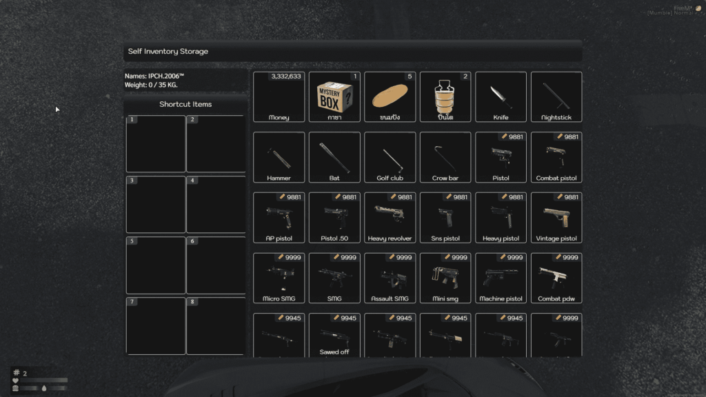 Inventory Hud V21 [Fast Slot][DayZ Inspired] | FiveM Store