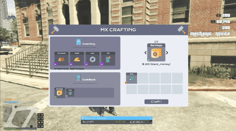 Crafting System V10 [ESX] | FiveM Store