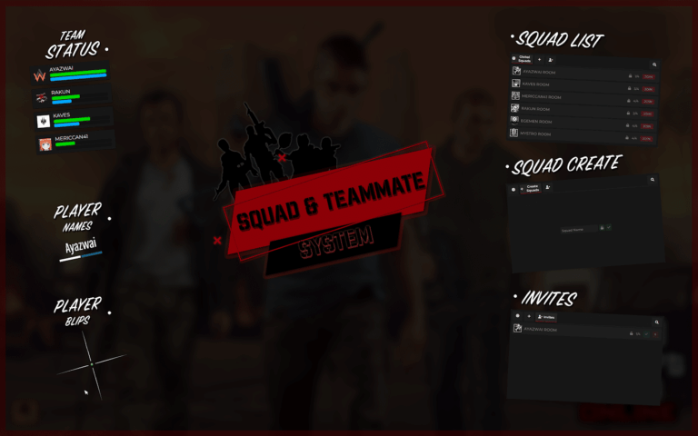 Squad & Teammate System V1 [Crew System][Standalone] | FiveM Store
