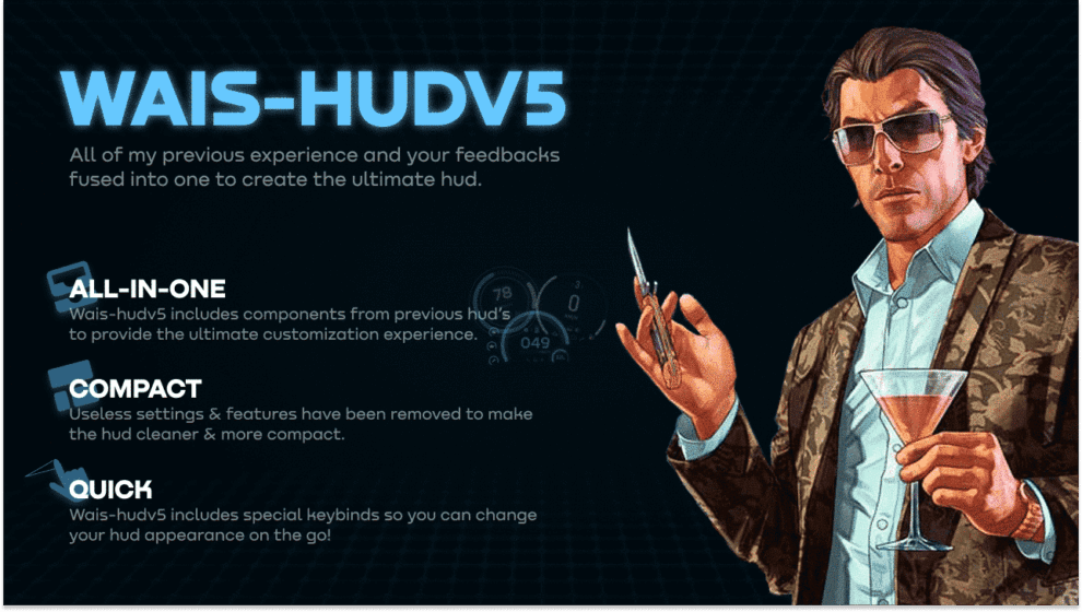 Status HUD V66 [Player Interfaces][Advanced][ESX/QB] | FiveM Store