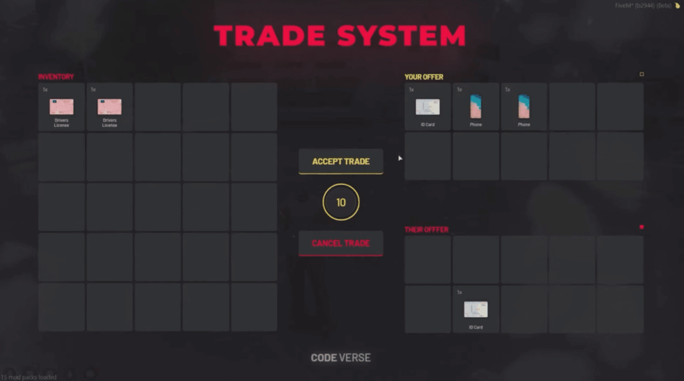 Trade System V2 [Trading][ESX/QB] | FiveM Store